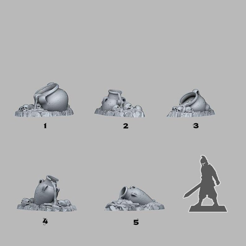 Haunted Witches Cauldrons Wargaming Scatter Terrain Objectives ...
