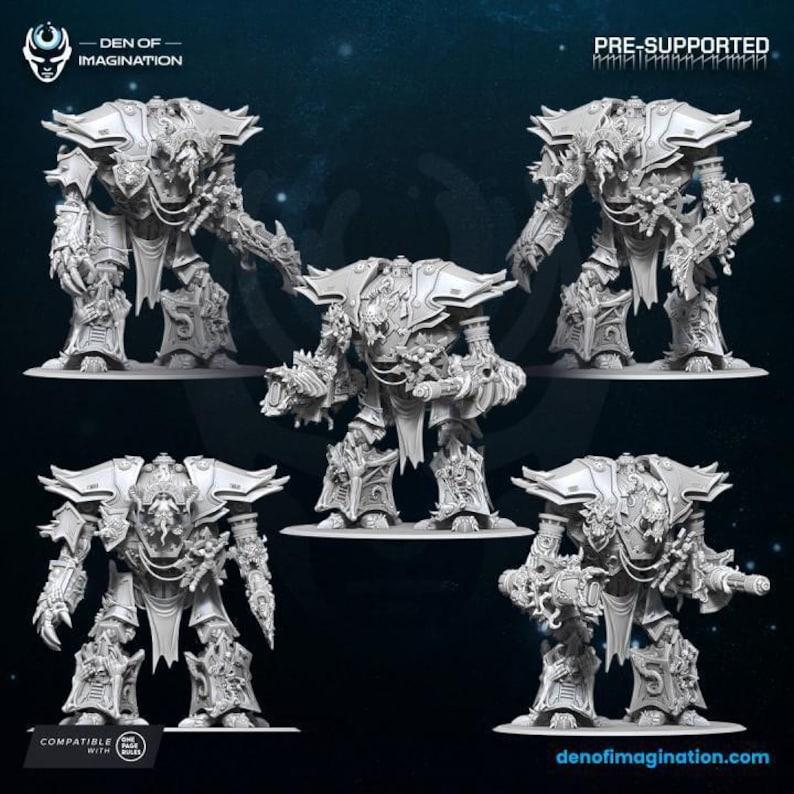Chaos Titan Infernal Mech Knight - Wildmesh - Sci-fi Grimdark Character ...