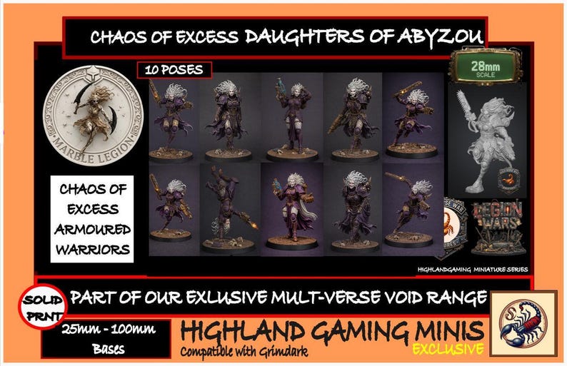 Daughters of Abyzou Armour - Marble Legion - Highland Gaming Minis ...
