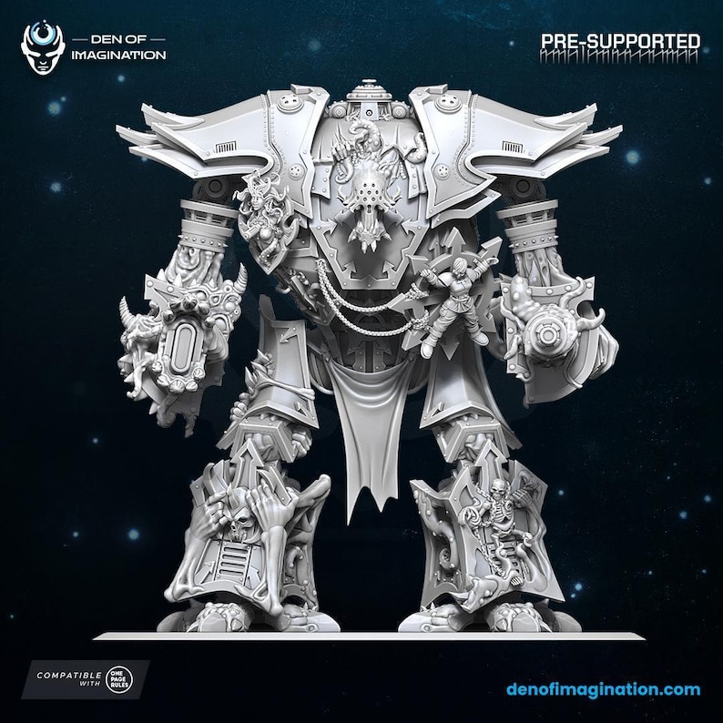 Chaos Titan Infernal Mech Knight - Wildmesh - Sci-fi Grimdark Character ...