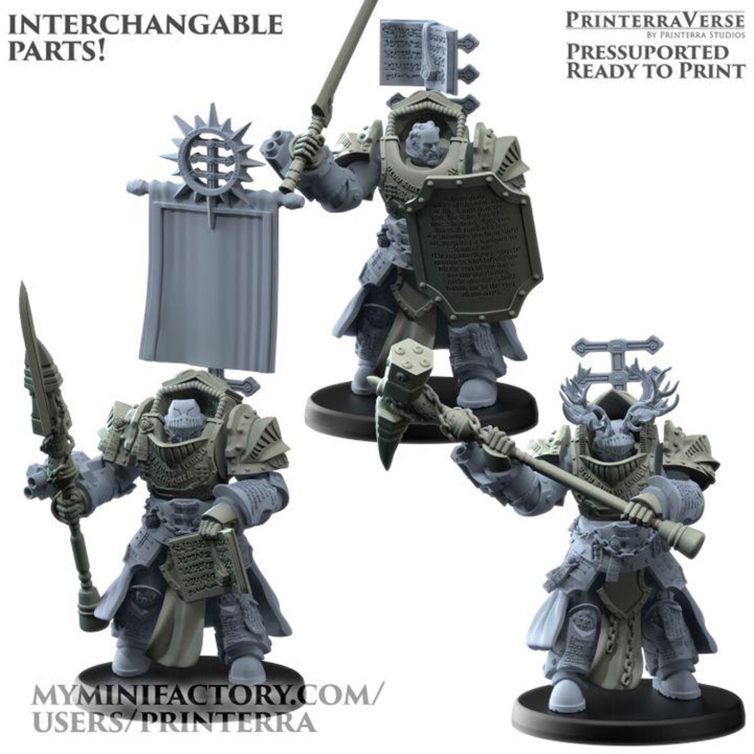 Grey Crusader Knights - Belthazar - Printerra Studios - Tabletop ...