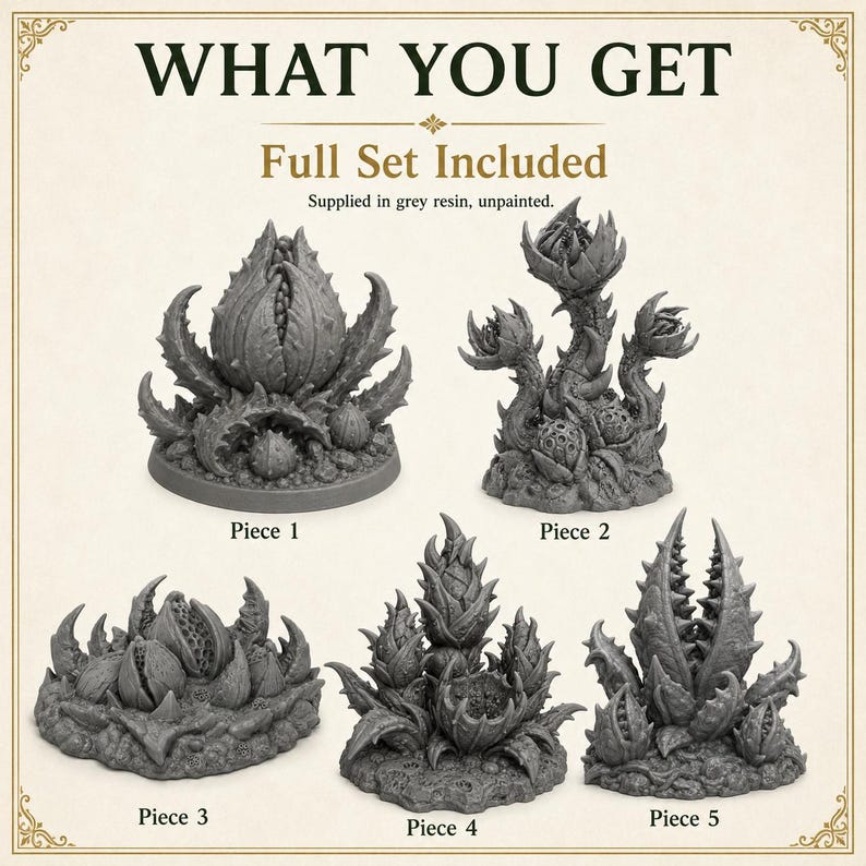 Alien Thorn Plants - Highland Battlefield Works - 5 Piece Scatter ...