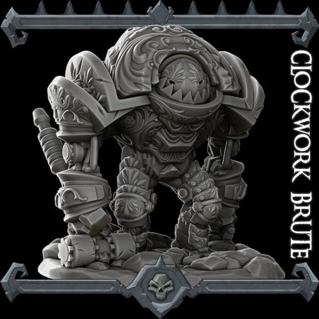 Clockwork Brute - Rocket Pig Games - Fantasy Resin Miniature - Etsy