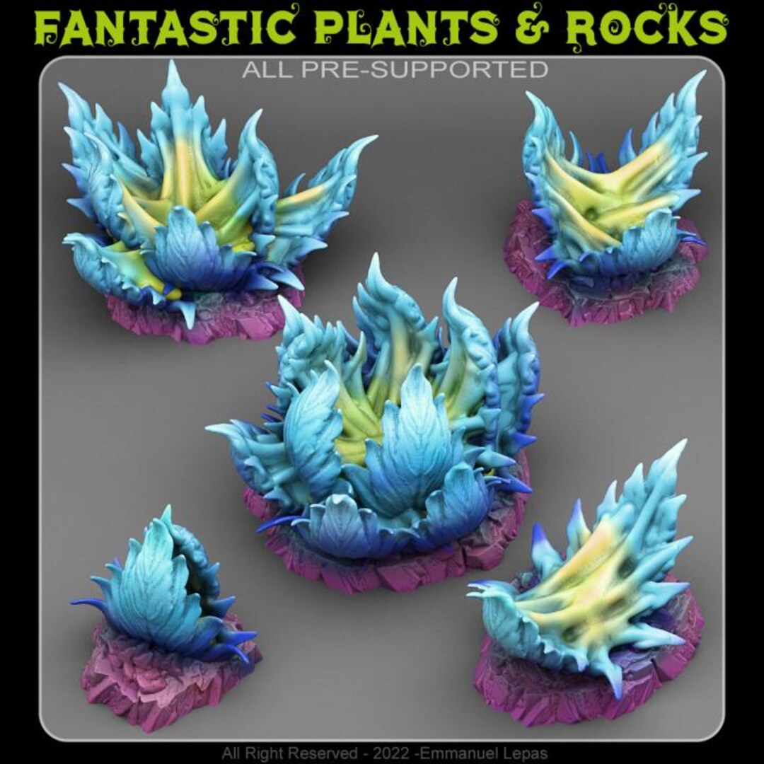 Alien Slime Plants Wargaming Terrain Objectives | Fantastic Plants and ...