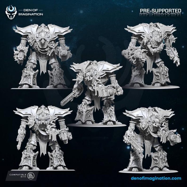Chaos Titan Infernal Mech Knight - Wildmesh - Sci-fi Grimdark Character ...
