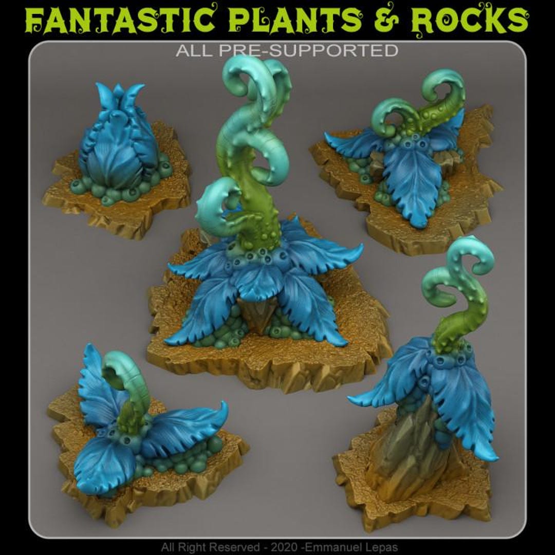 Alien Tentacle Plants Wargaming Terrain Objectives | Fantastic Plants ...