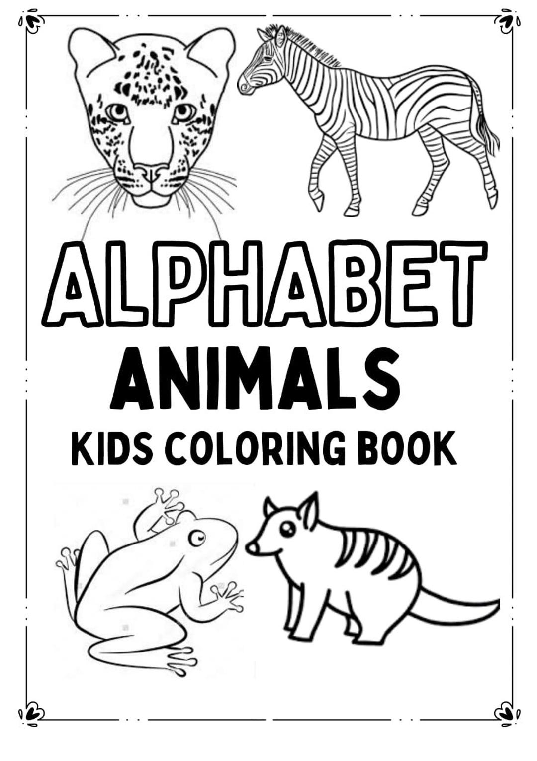 A to Z Alphabet Animals Coloring Book for Kids |26 A-Z Animal Printable ...