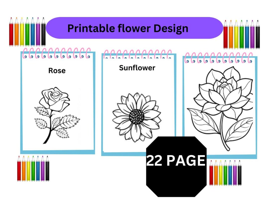 22 Flower Coloring Pages | Printable Kids Coloring Page|preschool ...