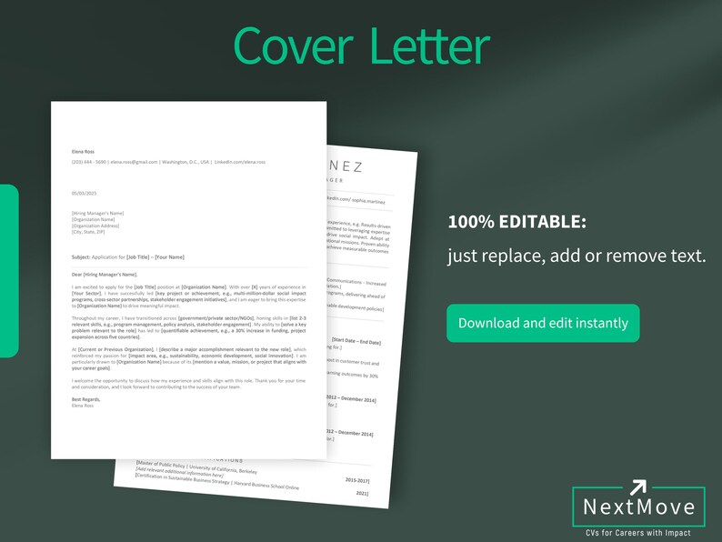 ATS Friendly Resume Template, Resume Template Word & Pages, Google Docs ...