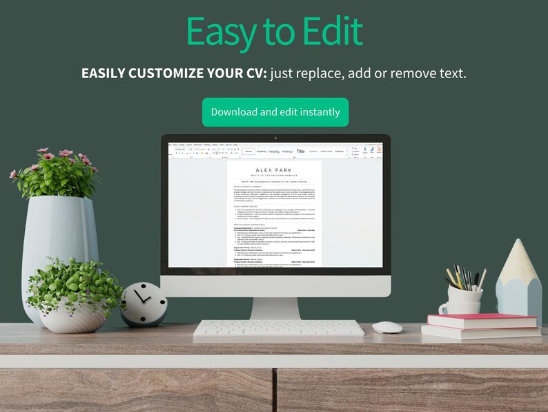 ATS Friendly Resume Template, Resume Template Word & Pages, Google Docs ...