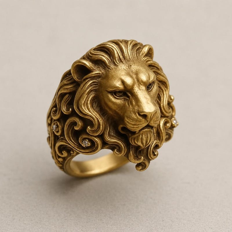 Rings Ruby Lions Head - Etsy