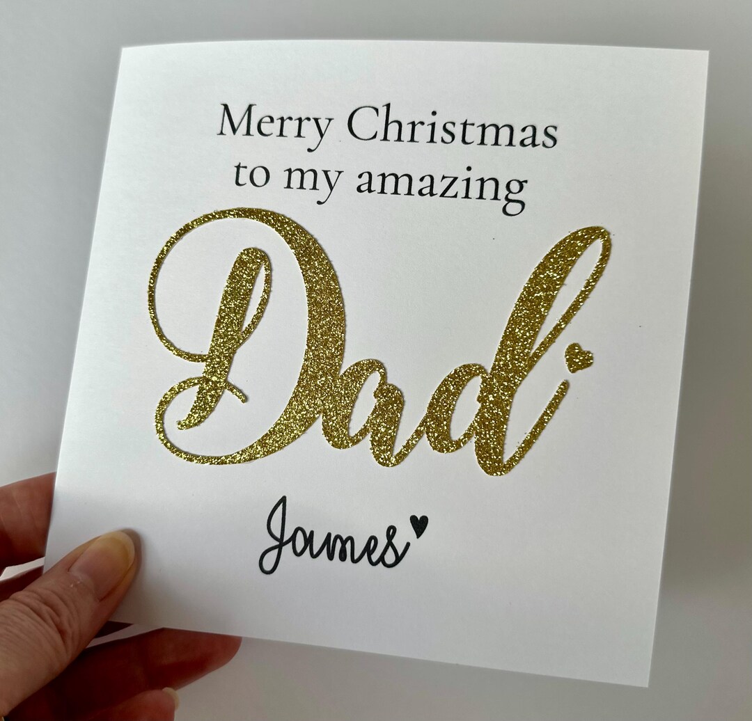 Personalised Christmas Card Dad, Xmas Card for Dad - Etsy