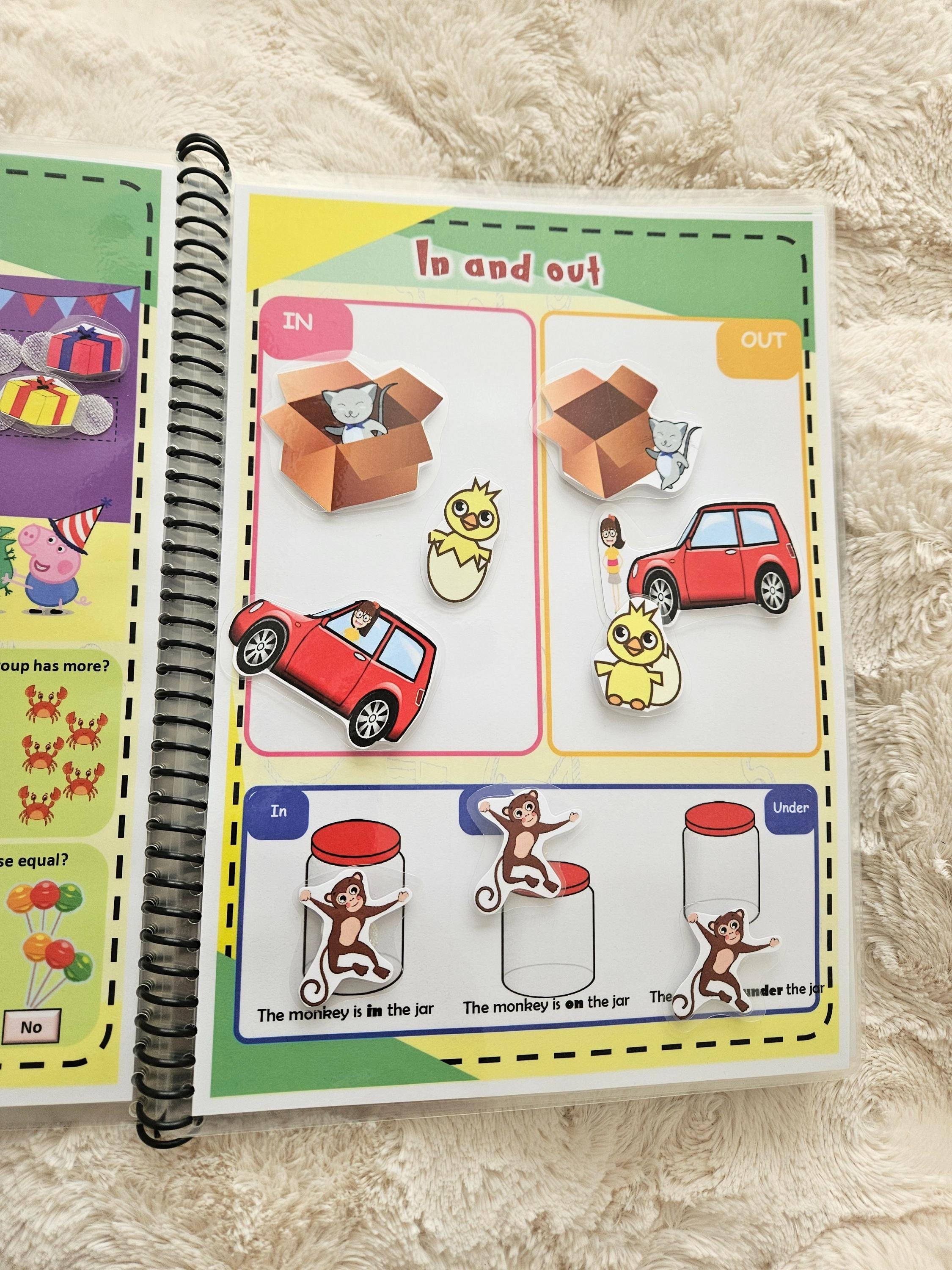 100% Assembled Math Busy Book Toddler Busy Binder Laminated Preschool ...