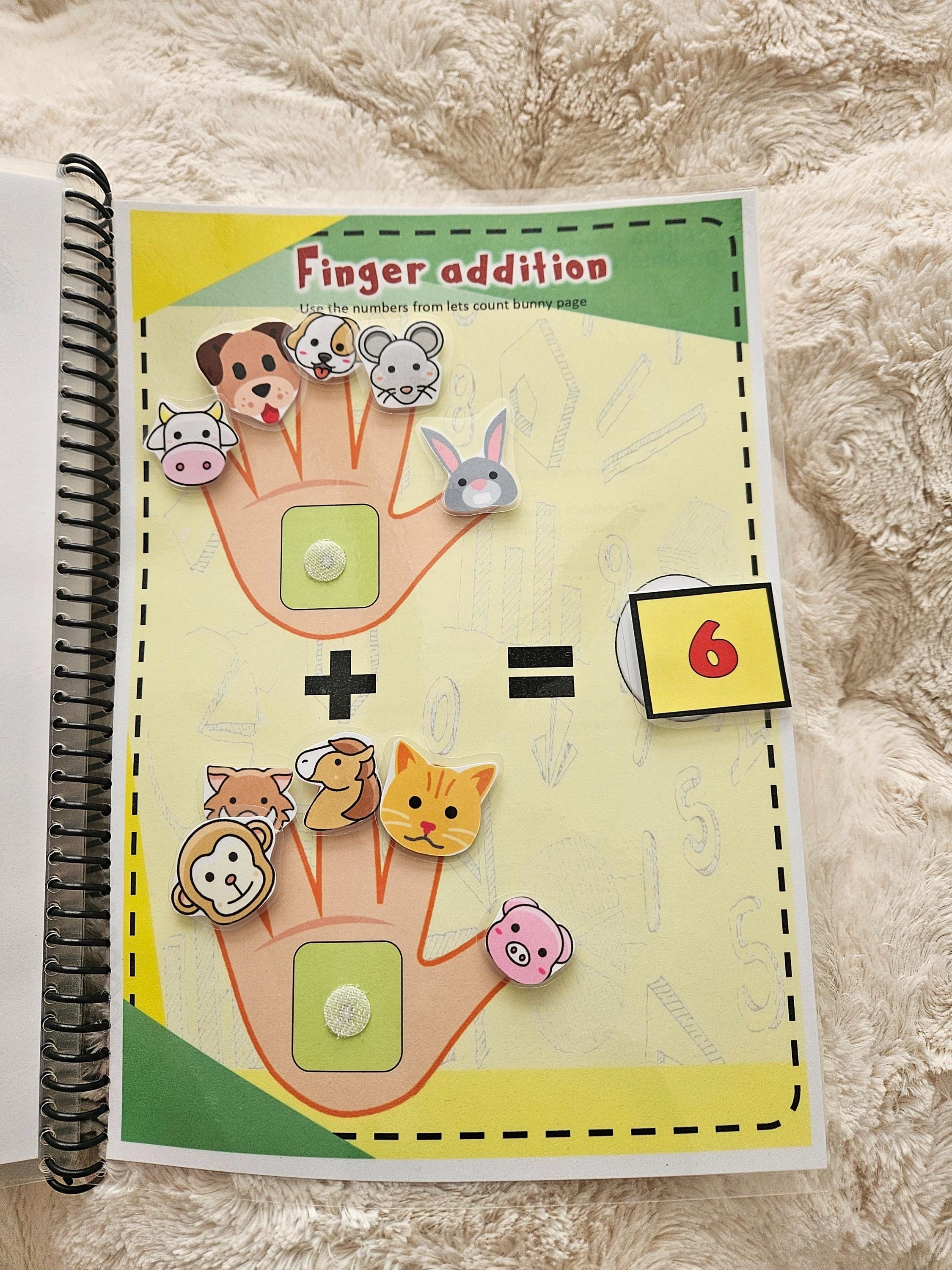 100% Assembled Math Busy Book Toddler Busy Binder Laminated Preschool ...