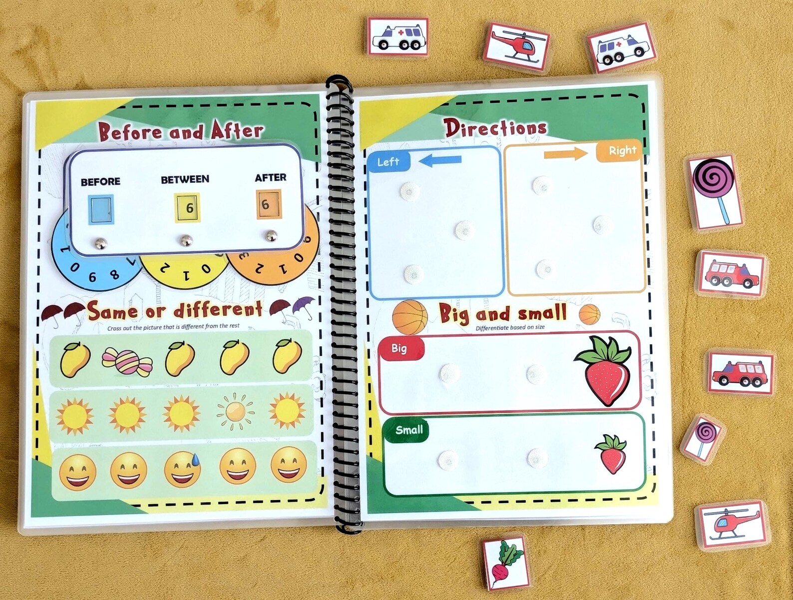 100% Assembled Math Busy Book Toddler Busy Binder Laminated Preschool ...