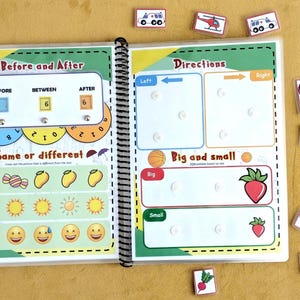 100% Assembled Math Busy Book Toddler Busy Binder Laminated Preschool ...