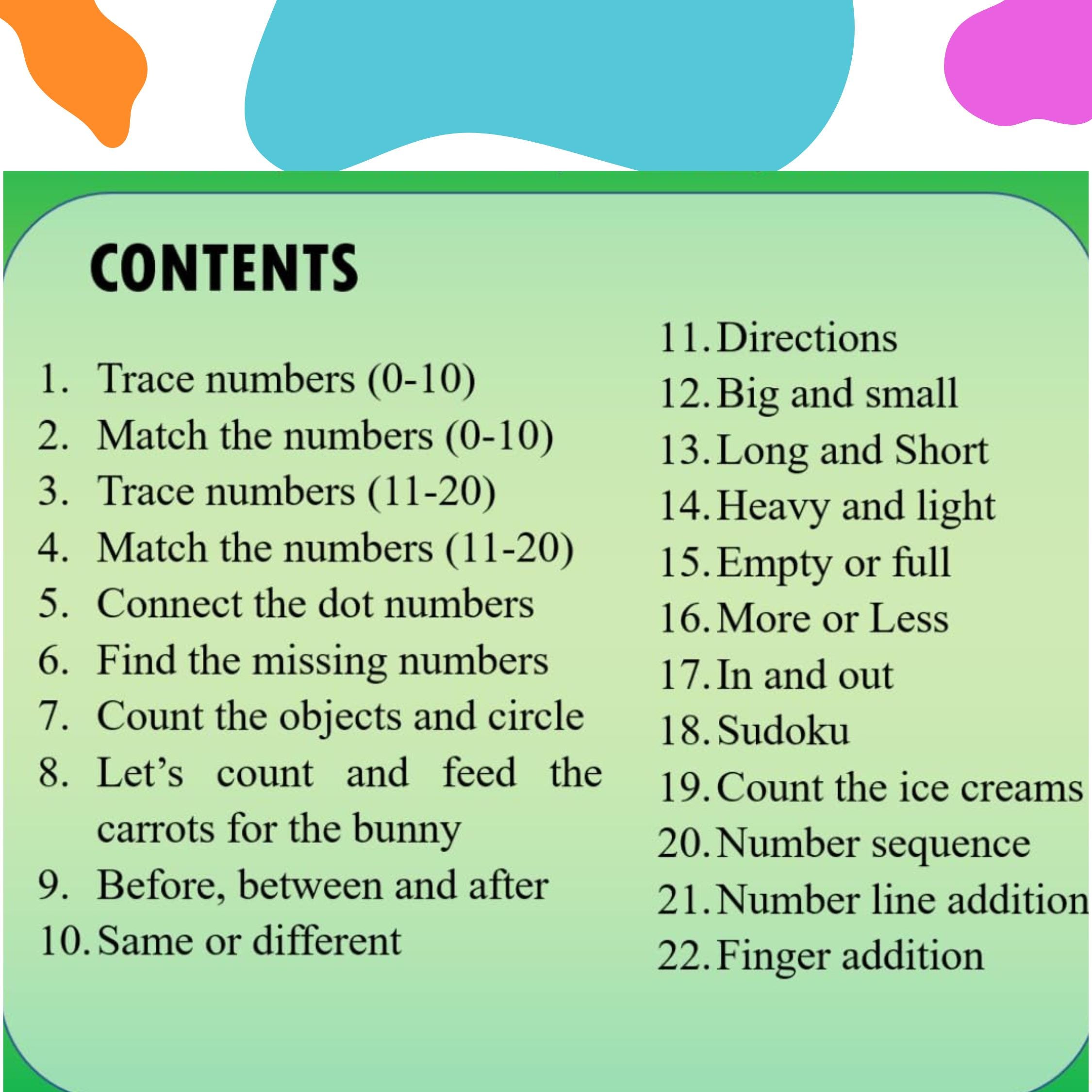 100% Assembled Math Busy Book Toddler Busy Binder Laminated Preschool ...