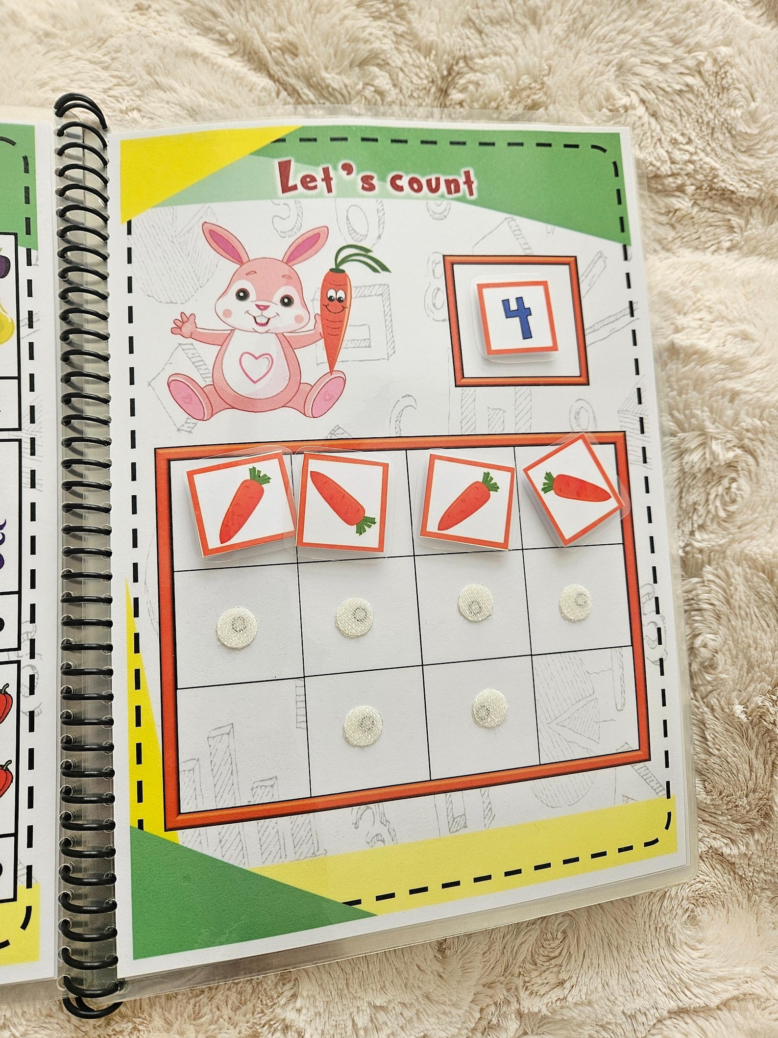 100% Assembled Math Busy Book Toddler Busy Binder Laminated Preschool ...