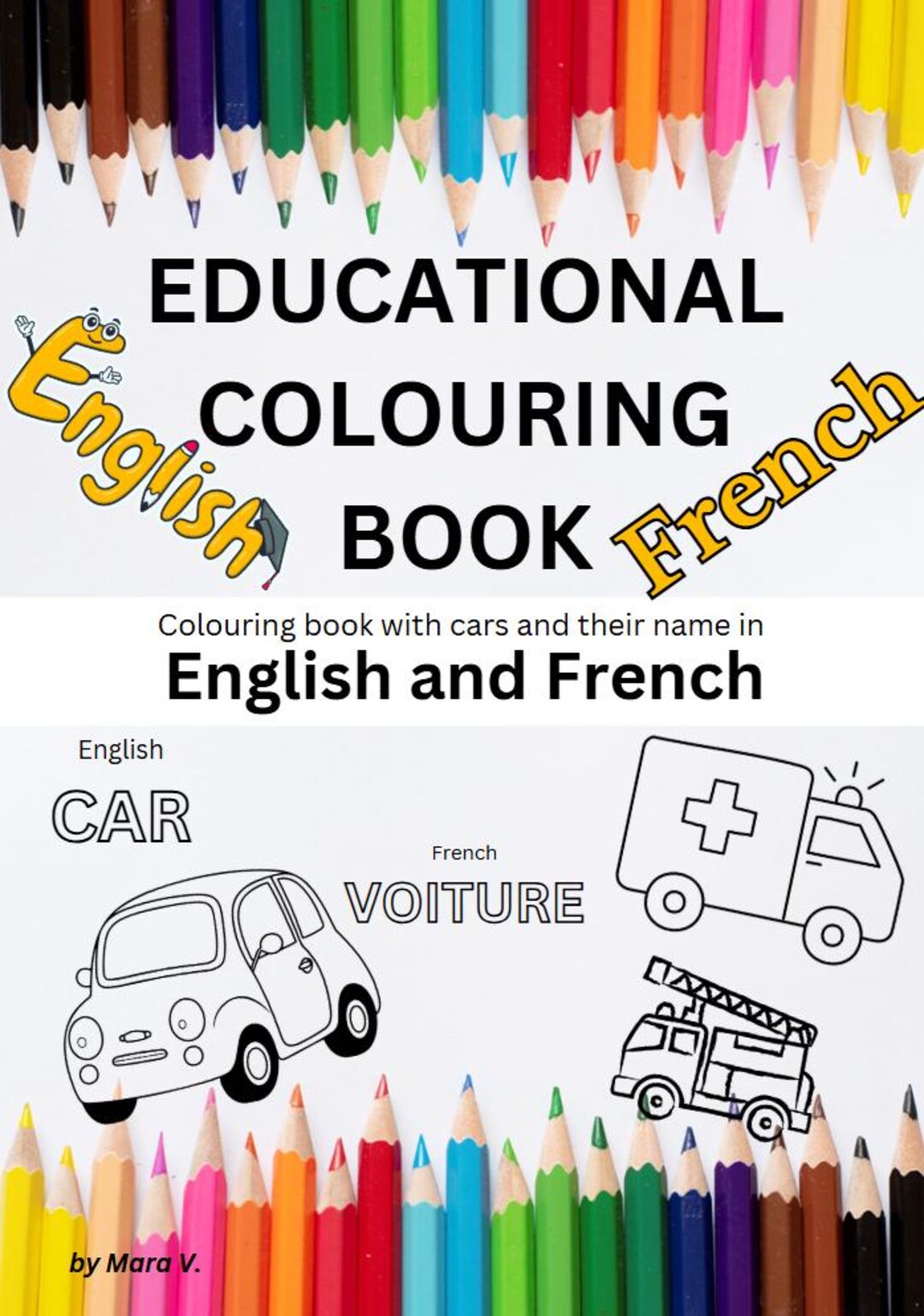 Educational Colouring Book | English Colouring Book | French Colouring ...