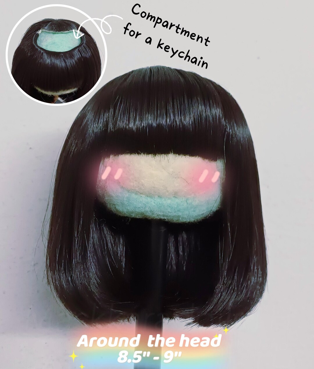 Handmade Wig for Doll Keychain Plush. Art Toy : Long Hair. - Etsy