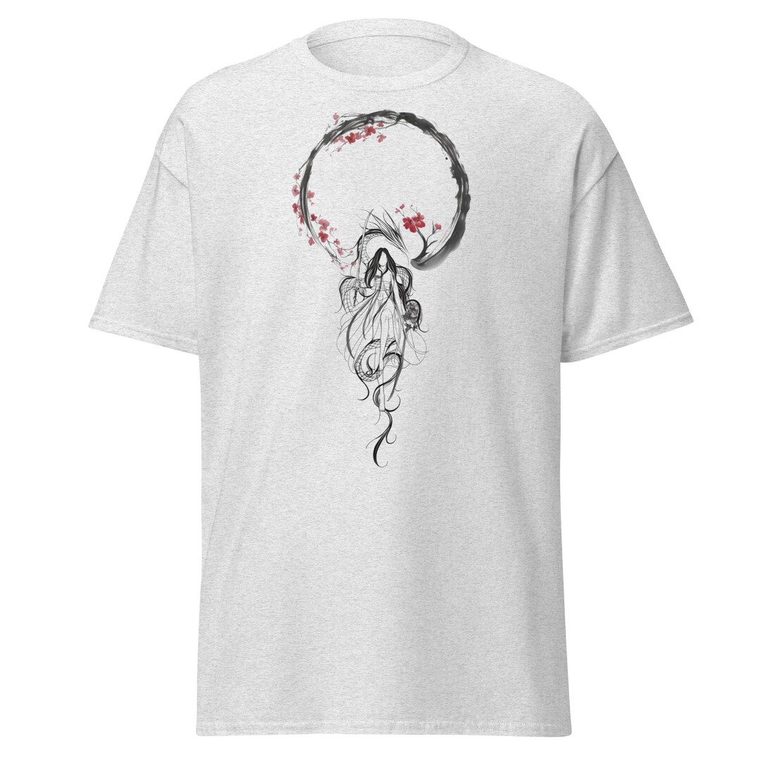Sakura Dragon Ronin Girl Tshirt, Alternative Shirt, Grunge Clothing ...