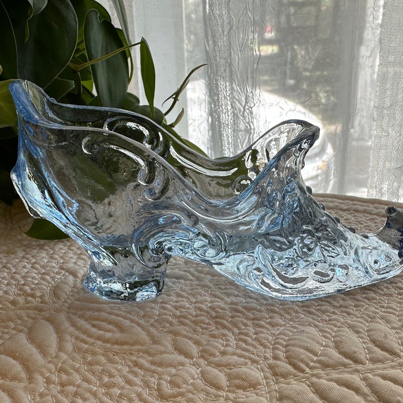 Vintage Glass Shoe - Etsy