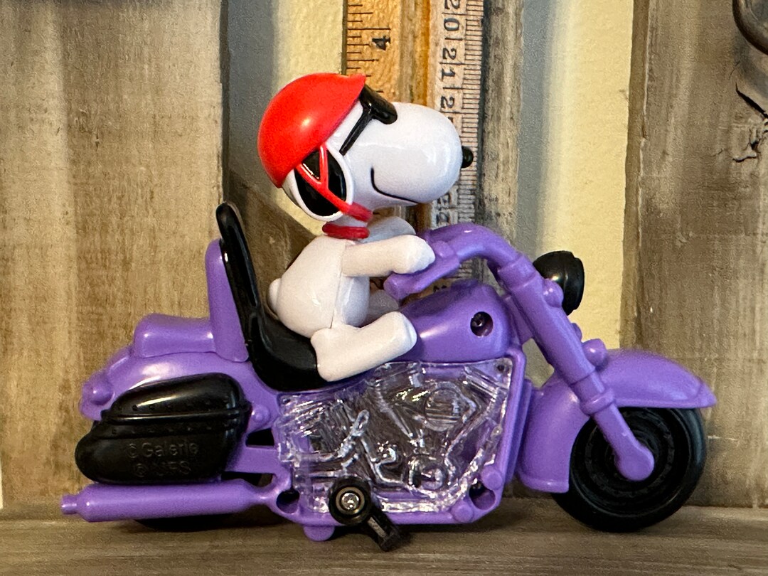 Vintage Snoopy Riding Purple Motorcycle Candy Holder - Etsy