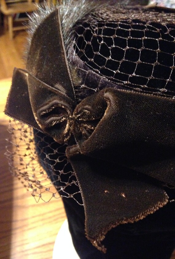 Mid Century Ladies Mink and Velvet Halo Circlet Ring … - Gem