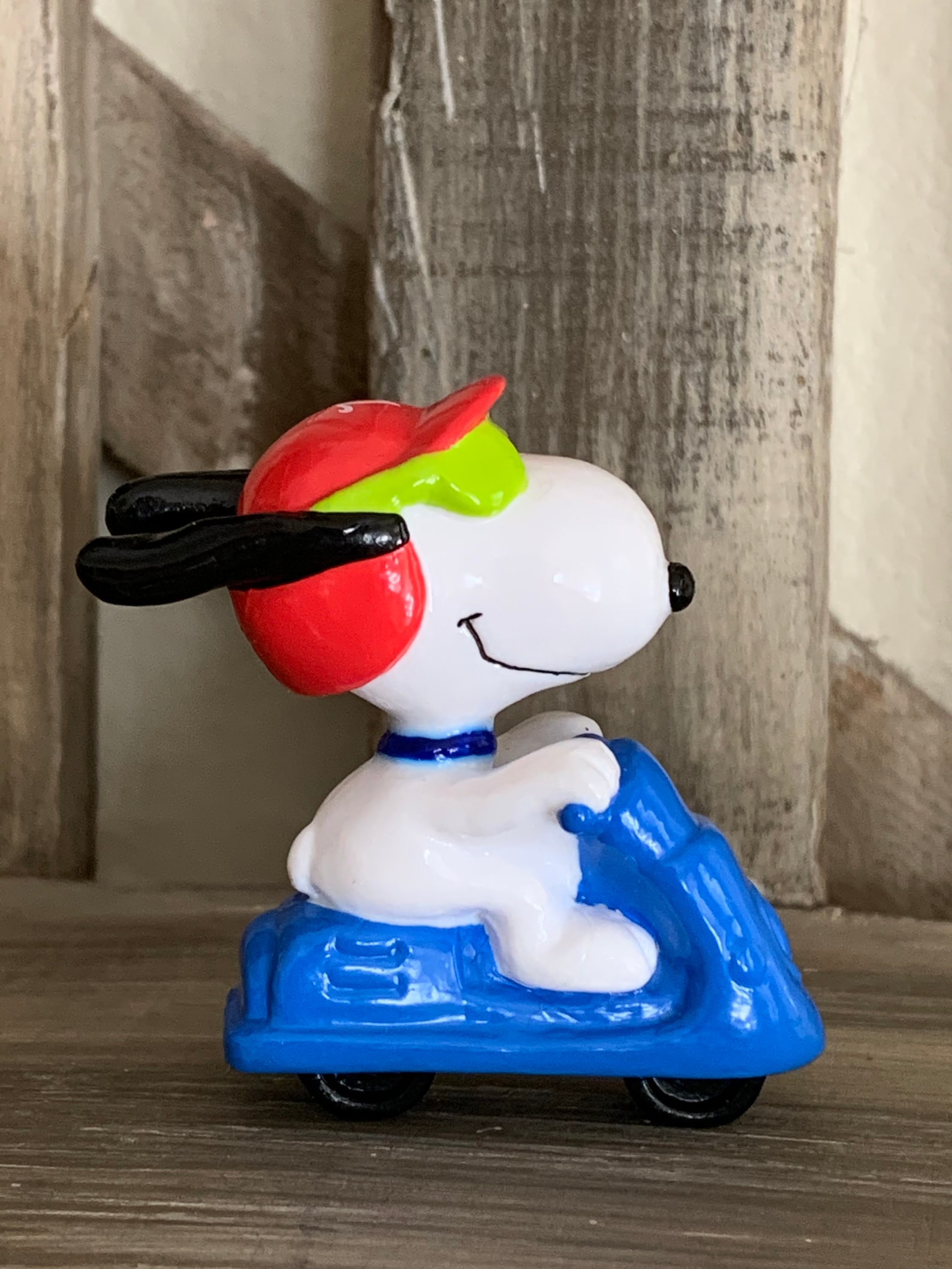 Vintage Snoopy Riding Blue Scooter PVC Figure - Etsy
