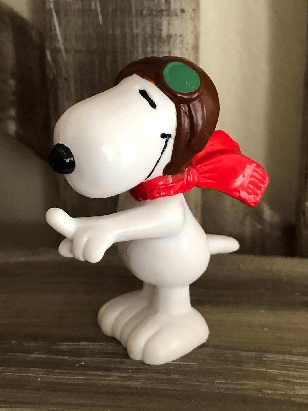 Vintage Snoopy World War I Flying Ace Figurine Miniature PVC Checks the ...