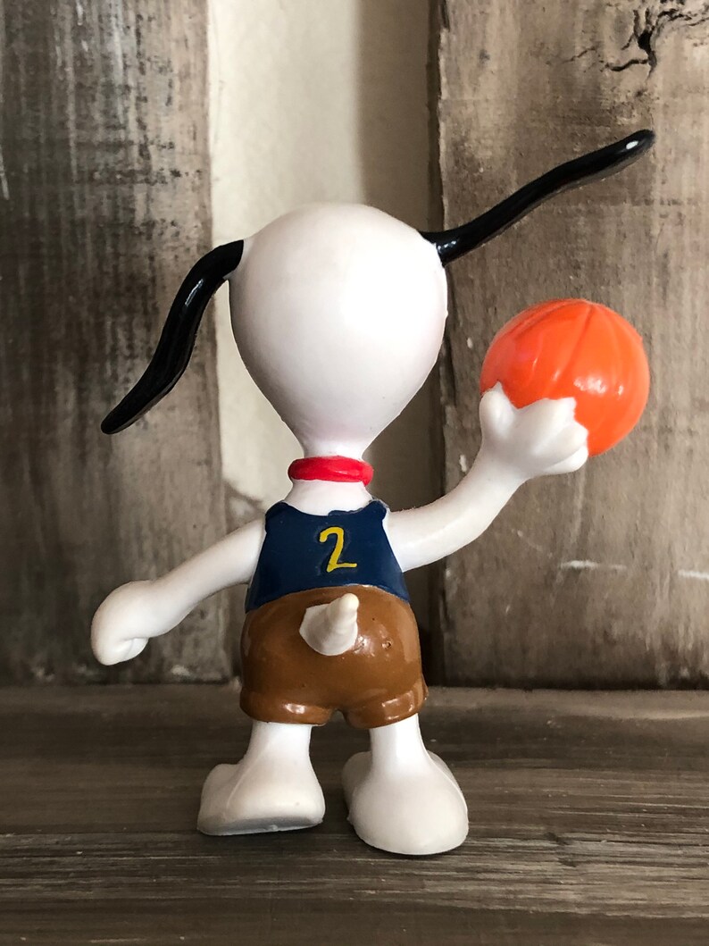 Vintage Peanuts Basketball Player Snoopy Miniature Figure Blue | Etsy
