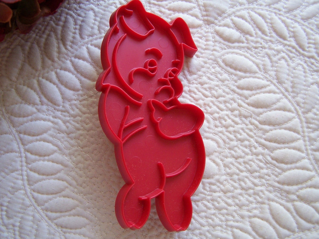 Tupperware Pig Cookie Cutter Vintage 1960s Red Plastic - Etsy