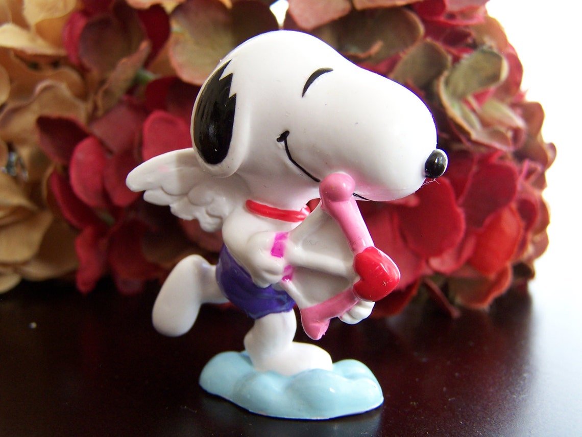Snoopy as Winged Cupid on a Cloud Shooting an Arrow PVC | Etsy