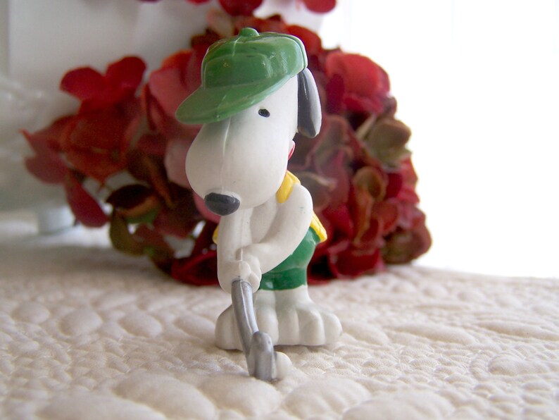 Vintage Peanuts Snoopy Golfer Figurine PVC Snoopy Playing Golf | Etsy