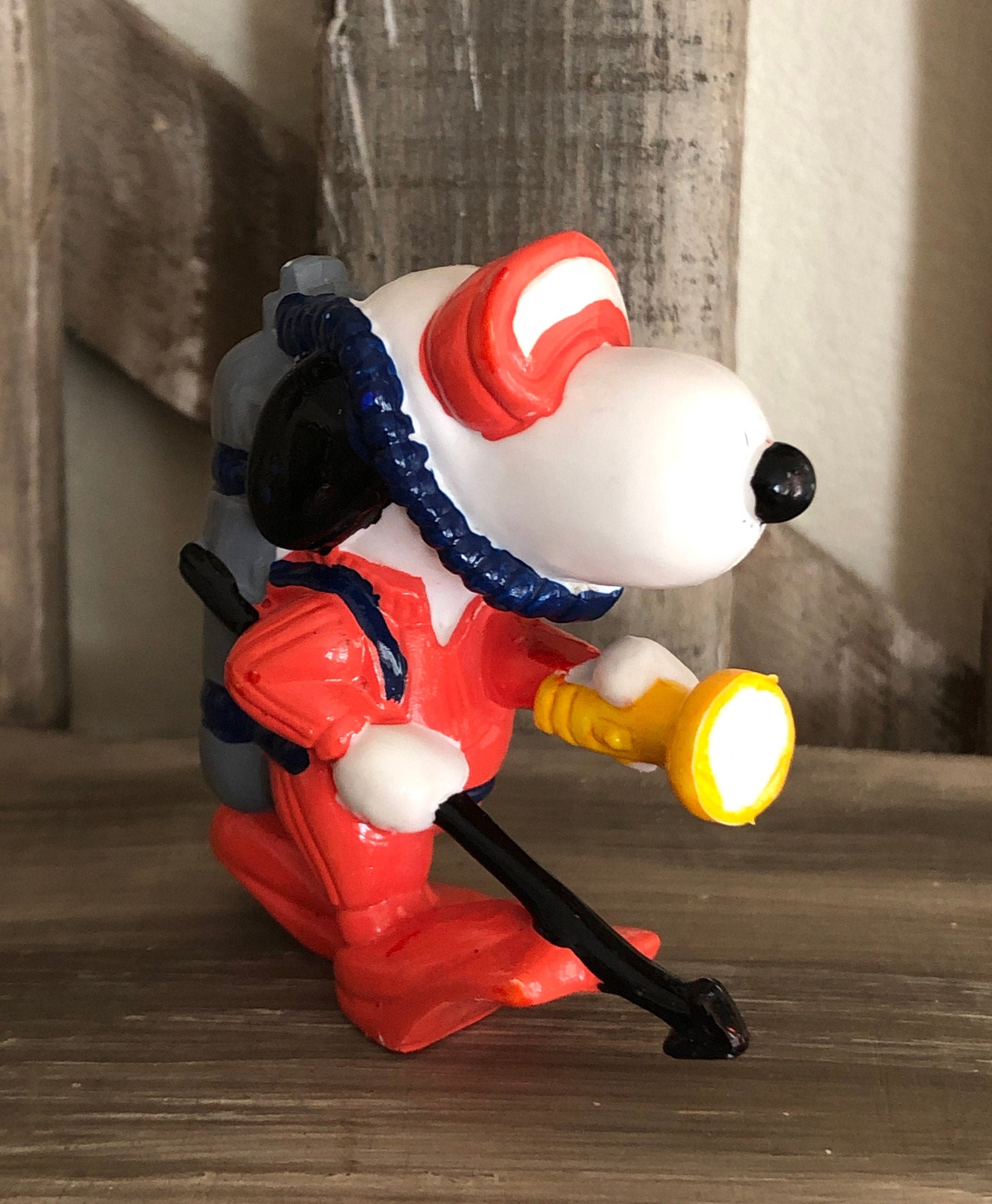 Vintage Snoopy Scuba Diver Deep Sea Diver Peanuts PVC Figurine ...