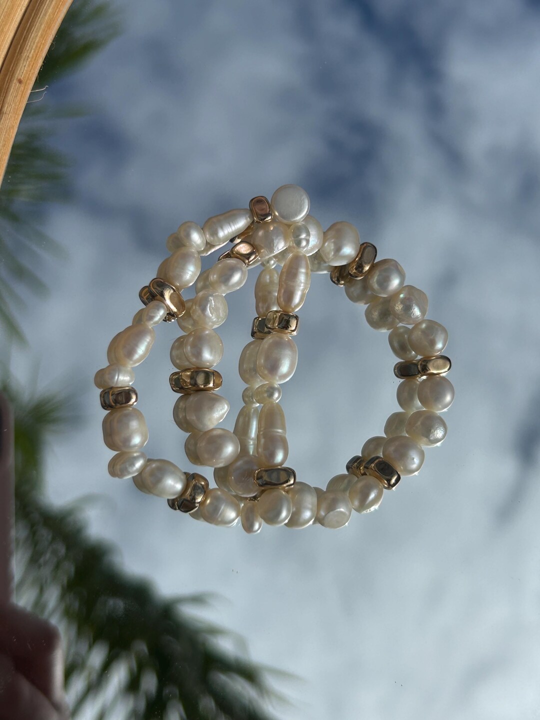 Freshwater Pearl Stretchy Bracelet. - Etsy