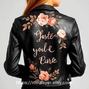 Custom Leather Jacket – Hand-painted & Digital Print Fusion ...