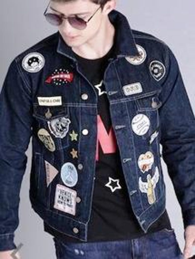 Custom Denim Jacket With Embroidered Patches – Personalized Streetwear ...