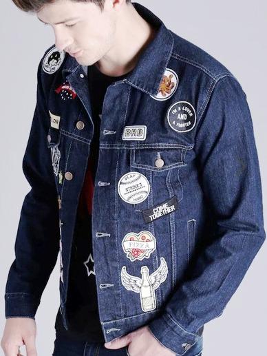 Custom Denim Jacket With Embroidered Patches – Personalized Streetwear ...