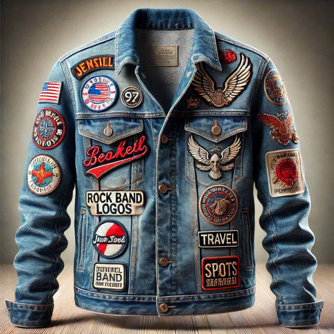 Custom Denim Jacket With Embroidered Patches – Personalized Streetwear ...