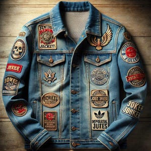 Custom Denim Jacket With Embroidered Patches – Personalized Streetwear ...