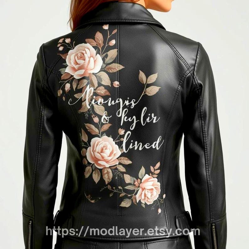 Custom Leather Jacket – Hand-painted & Digital Print Fusion ...