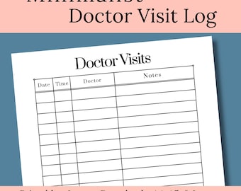 Surgery Schedule Tracker Printable | Medical Procedure Log | Pre-op and ...