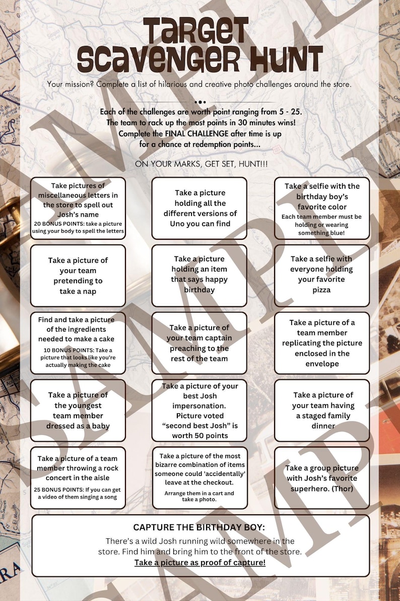 Photo Scavenger Hunt - Etsy