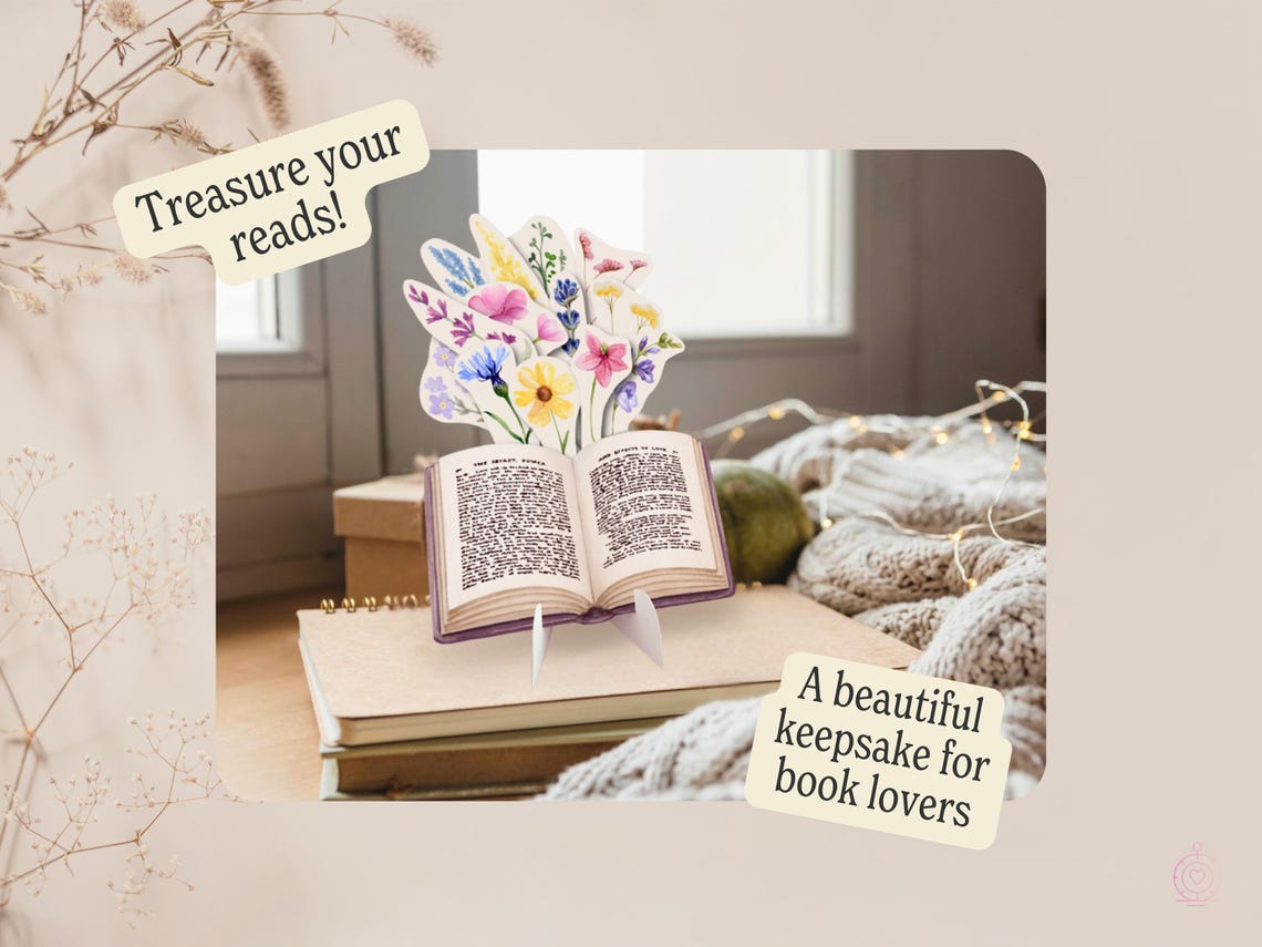 Printable Book Review Tracker: Wildflower Bouquet Reading Log (PDF ...