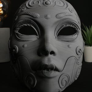 Geisha Oni Mask | Removable Demon Jaw, Cosplay, Masquerade - Etsy