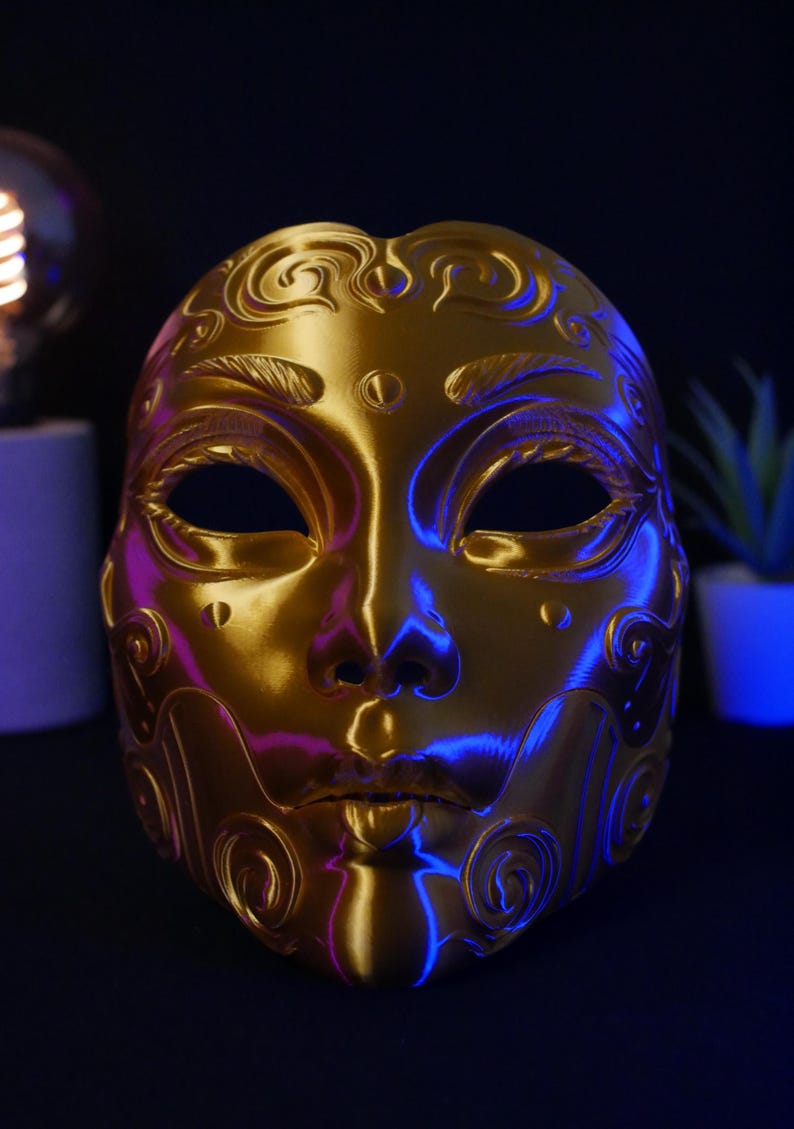 Geisha Oni Mask | Removable Demon Jaw, Cosplay, Masquerade - Etsy