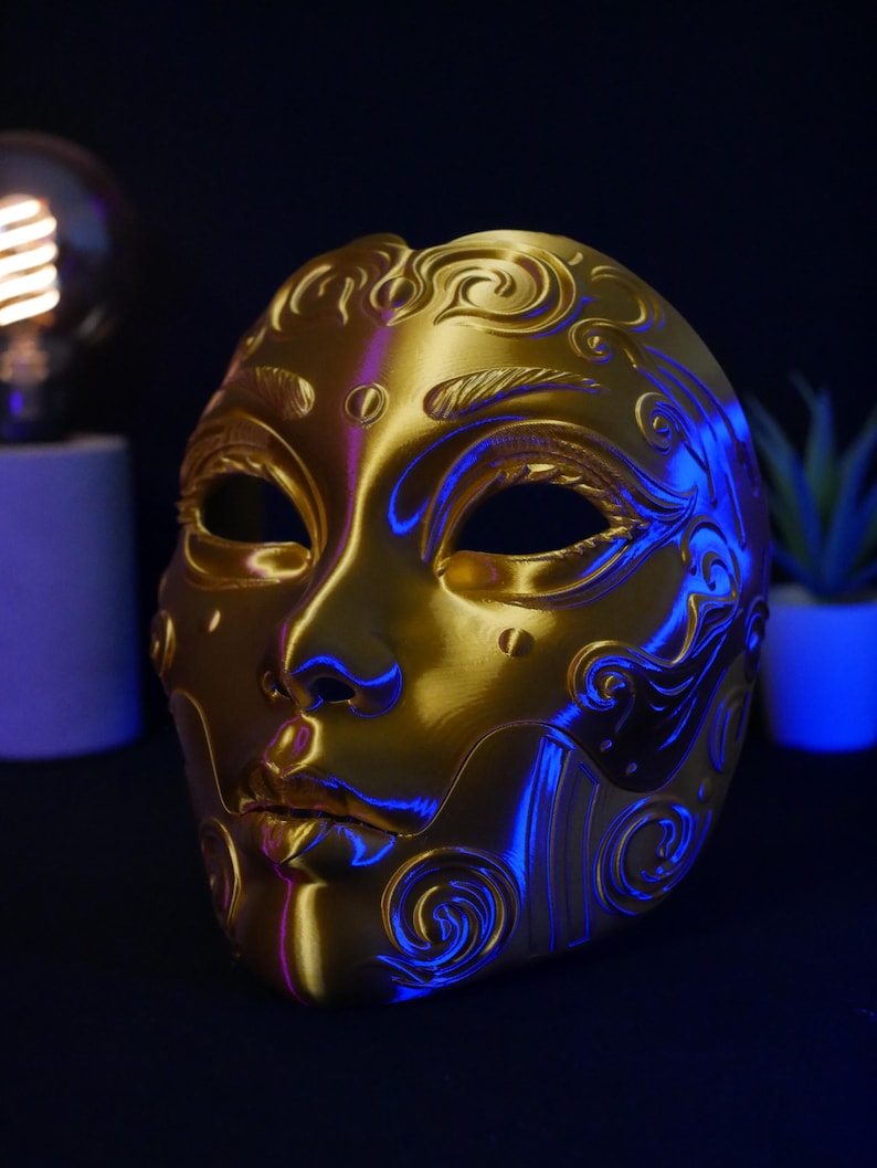 Geisha Oni Mask | Removable Demon Jaw, Cosplay, Masquerade - Etsy