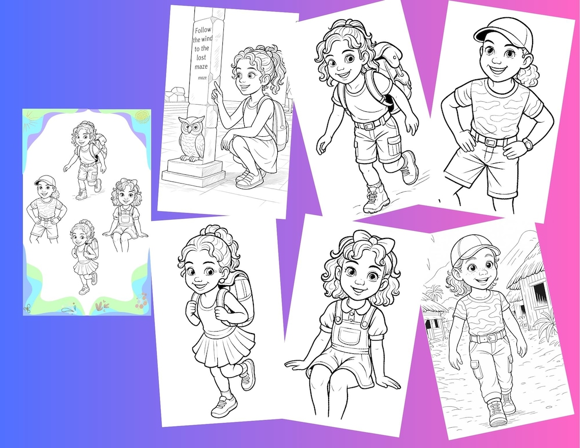 Amy's Adventures Mini Coloring Book: Creative Fun for Kids - Instant ...