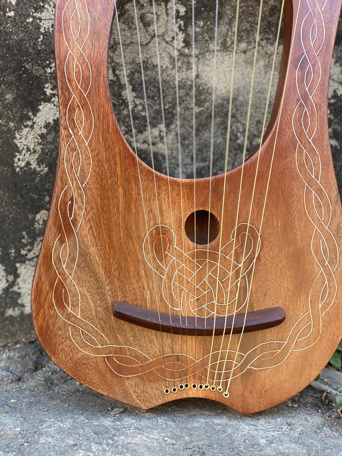 10 Metal Strings Lyre Harp Rosewood Celtic Lyre Harps With Free Tuning ...